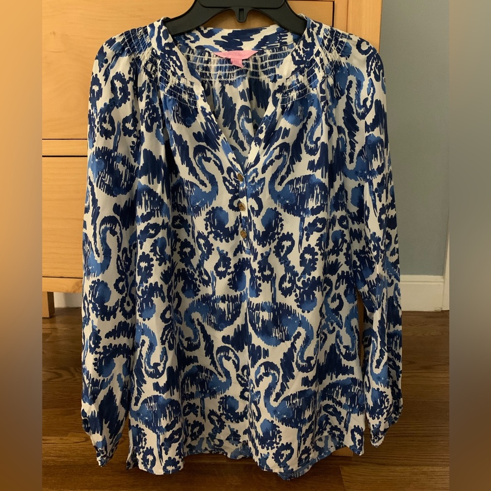 Lilly Pulitzer Elsa Silk Blouse - Gem